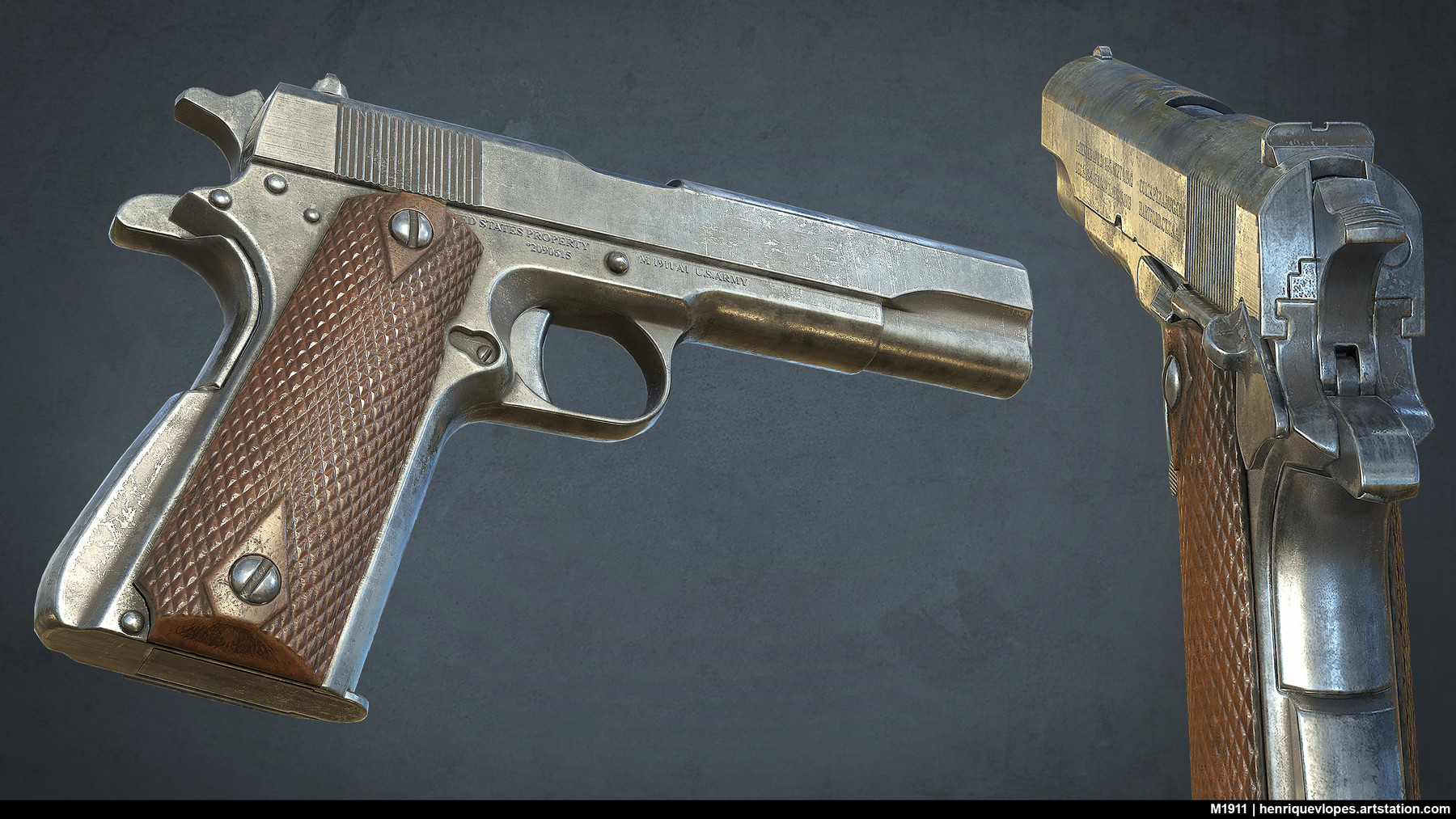 ArtStation - M1911 - Game Ready | Game Assets