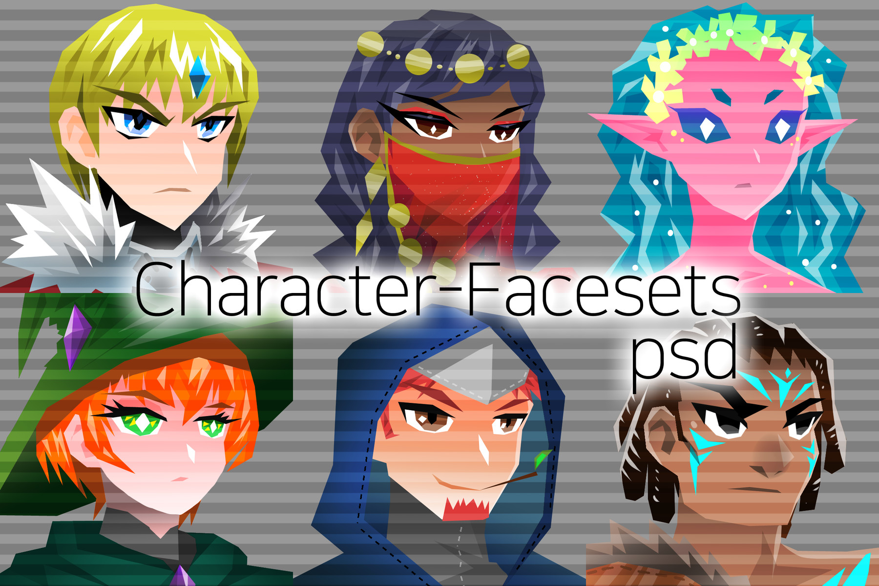 ArtStation - Game resource-Character Facesets | Game Assets