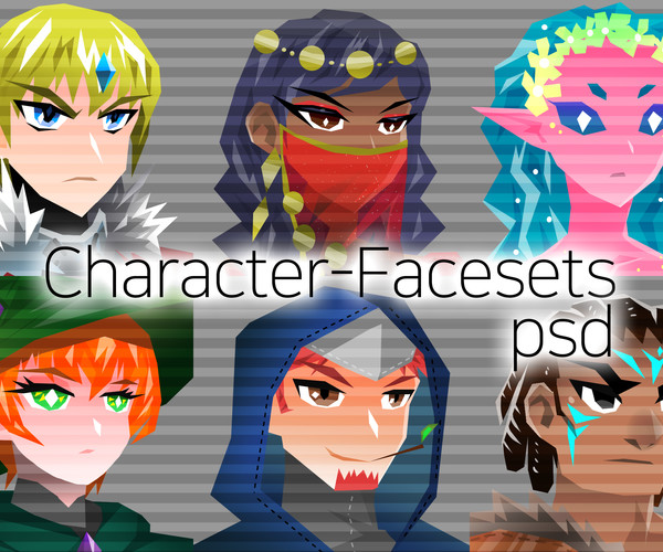 ArtStation - Game resource-Character Facesets | Game Assets