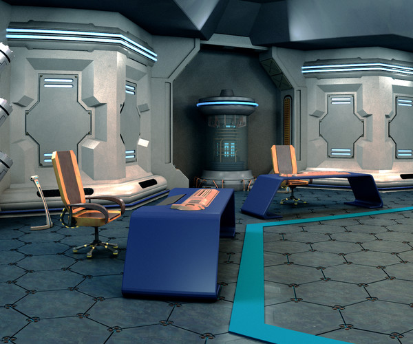 ArtStation - Sci-Fi Corridor and Meeting Room | Resources