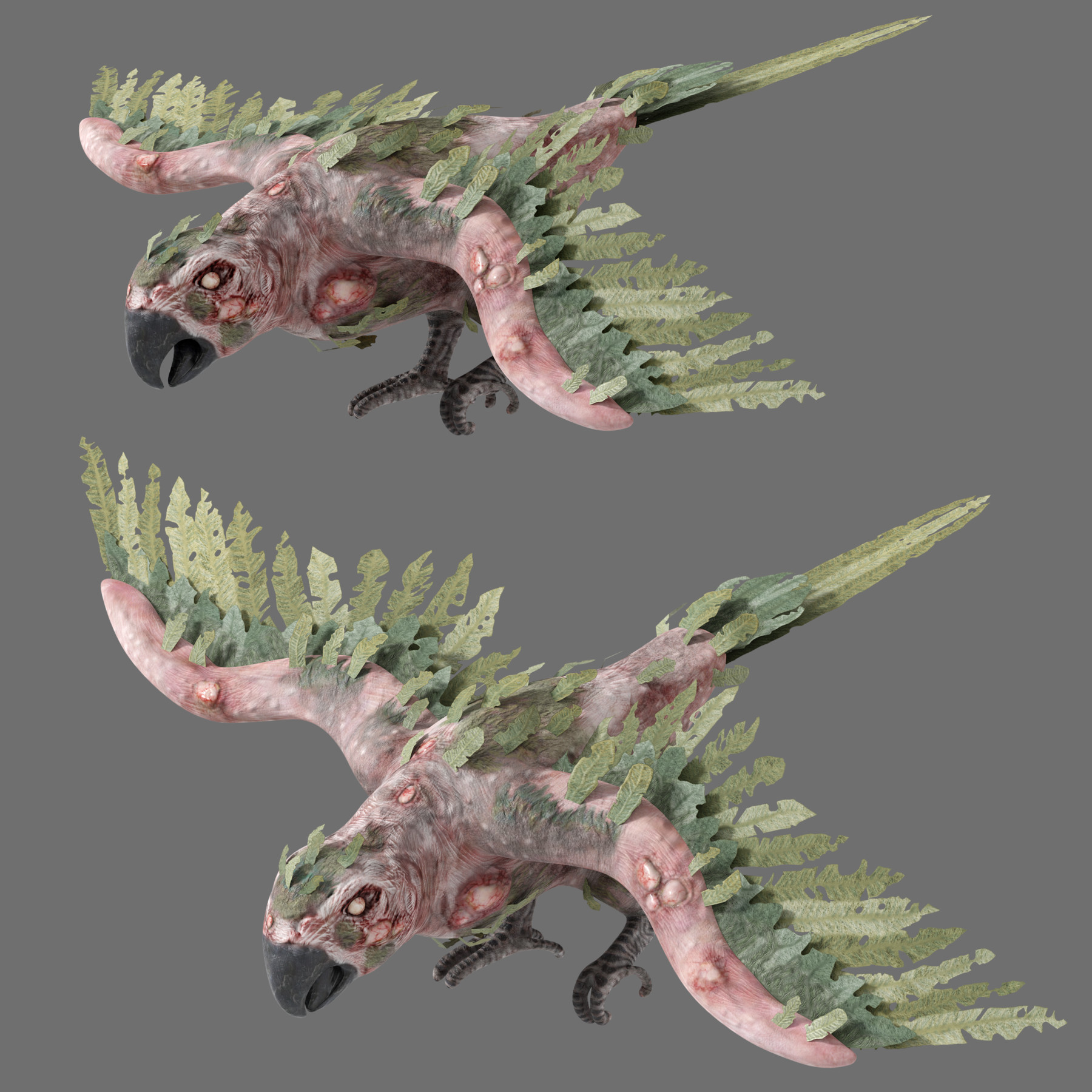 ArtStation - Green Bird Monster | Game Assets