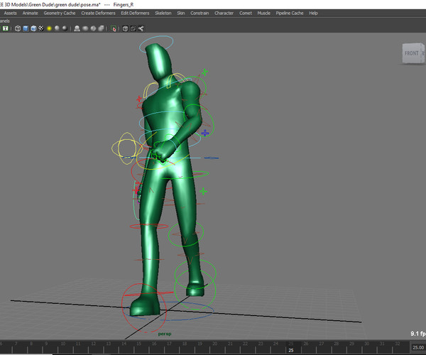 ArtStation - Green Dude - Maya rig | Resources