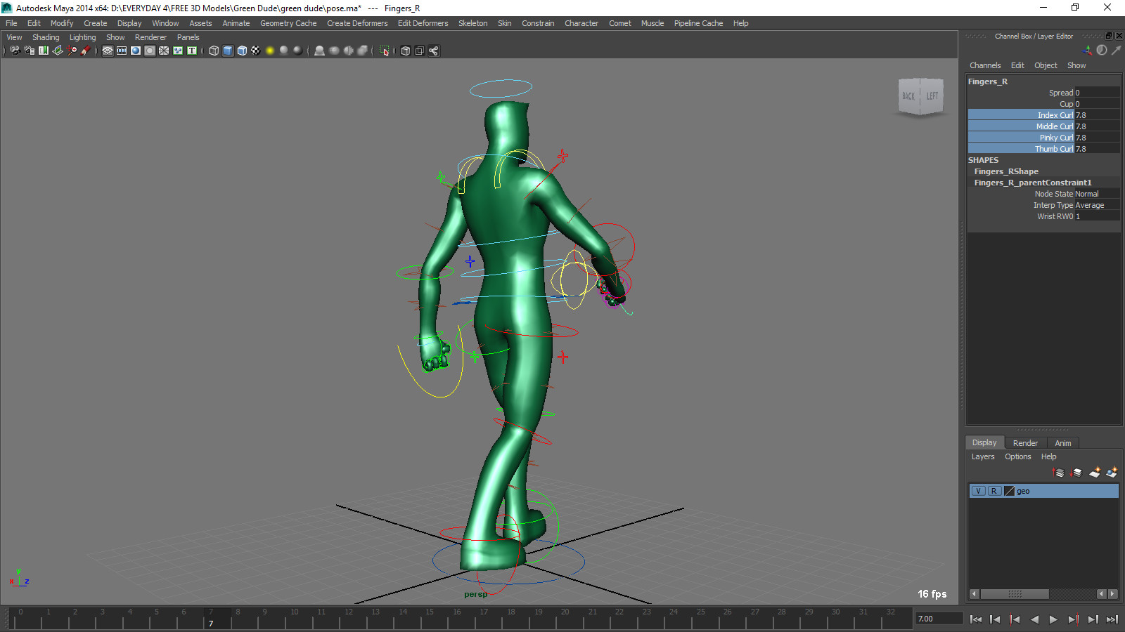 ArtStation - Green Dude - Maya rig | Resources