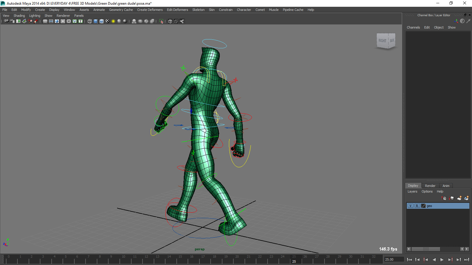 ArtStation - Green Dude - Maya rig | Resources
