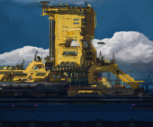 ArtStation - sci-fi industrial base (PSD + hires) | Artworks