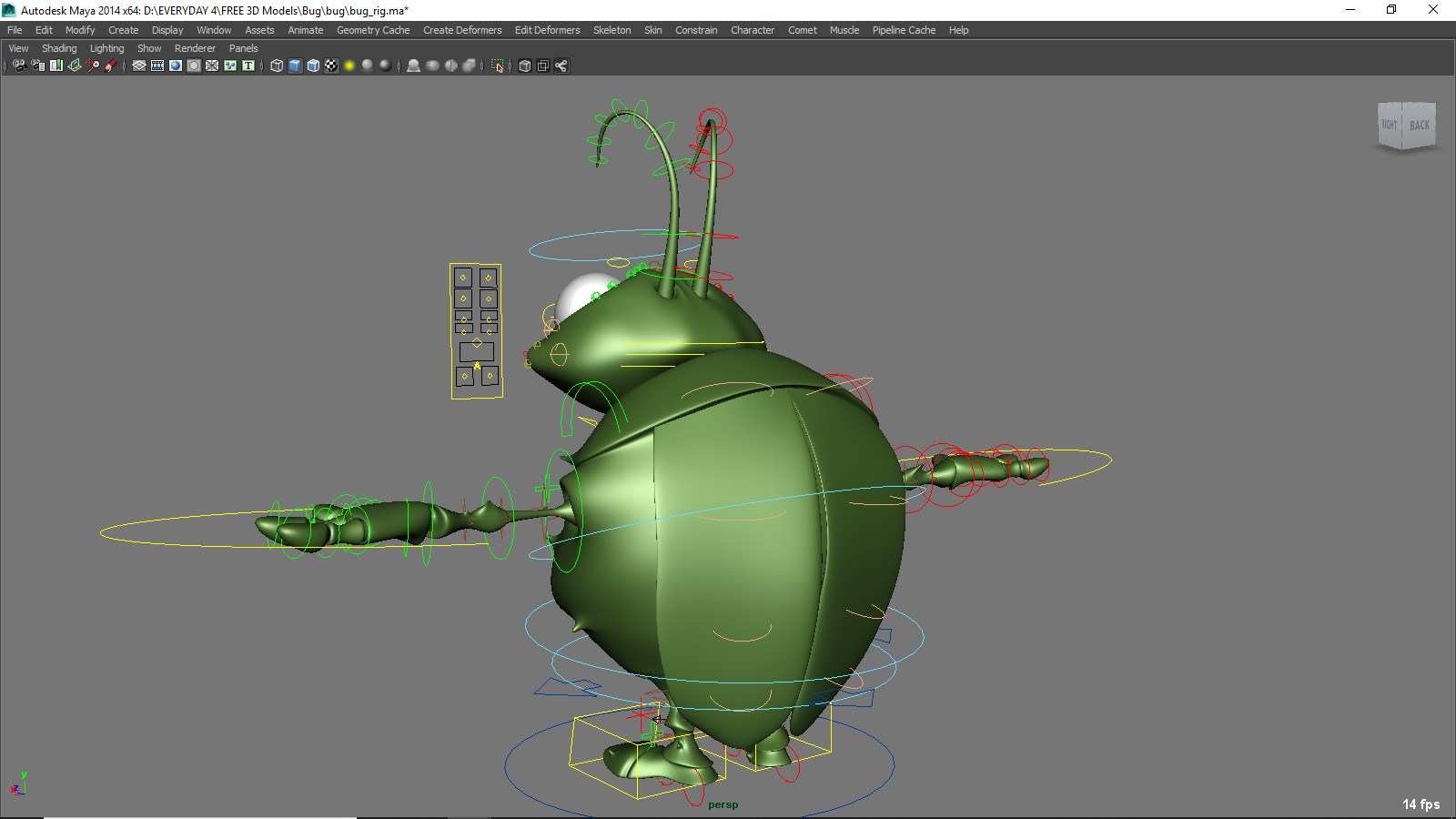 ArtStation - Cartoon Bug Maya Rig | Resources