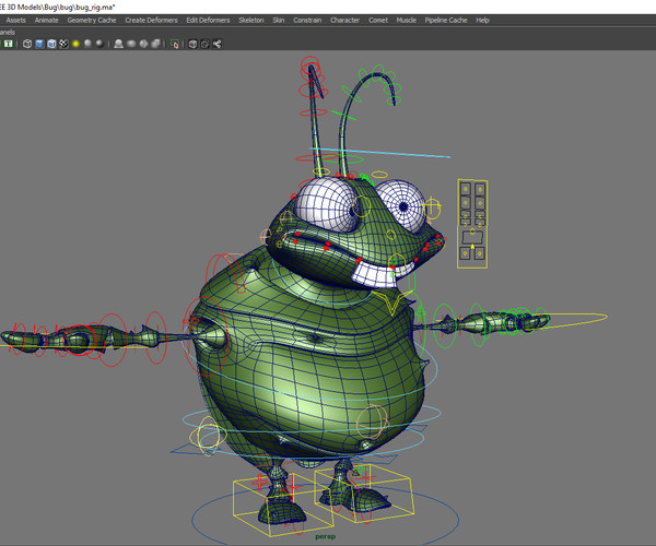 ArtStation - Cartoon Bug Maya Rig | Resources