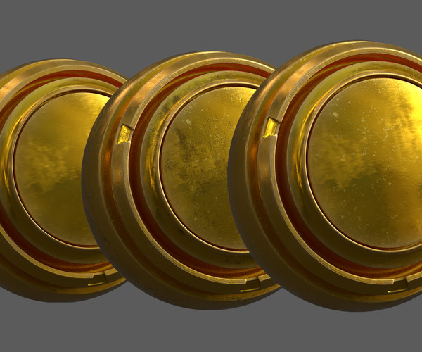 ArtStation - Gold Variety Smart Material Pack 2 | Game Assets