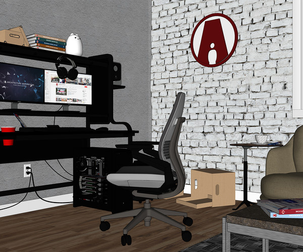 ArtStation - Gaming Room 3D Model | Resources