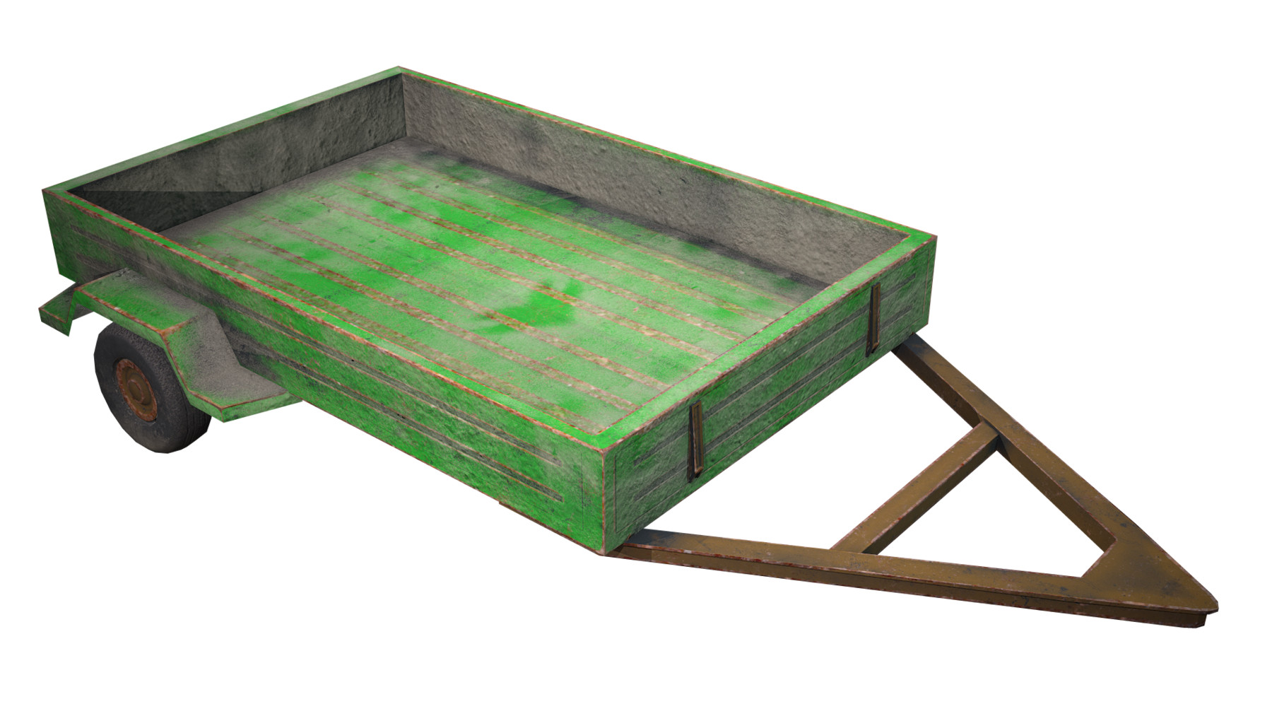 ArtStation - Game-Ready Utility Trailer 3D Model | Game Assets