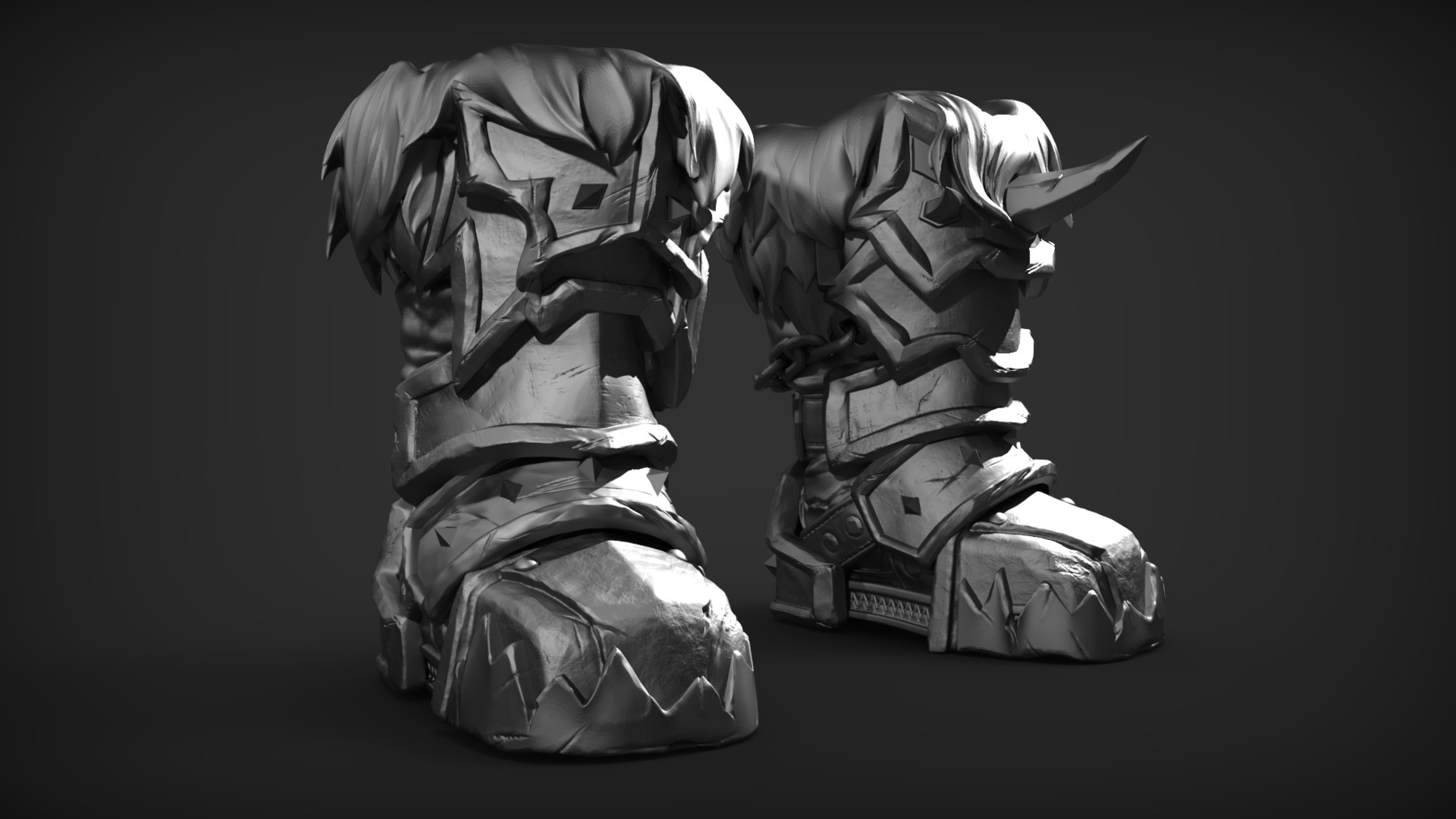ArtStation - Set of Armored Footwear | Resources