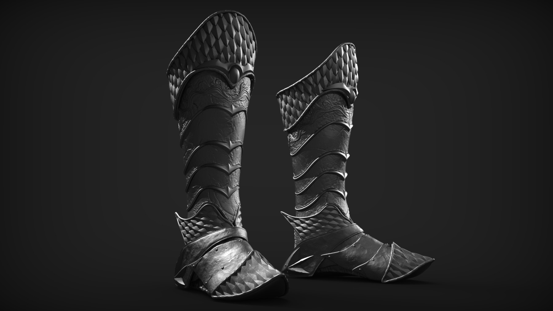 ArtStation - Set of Armored Footwear | Resources