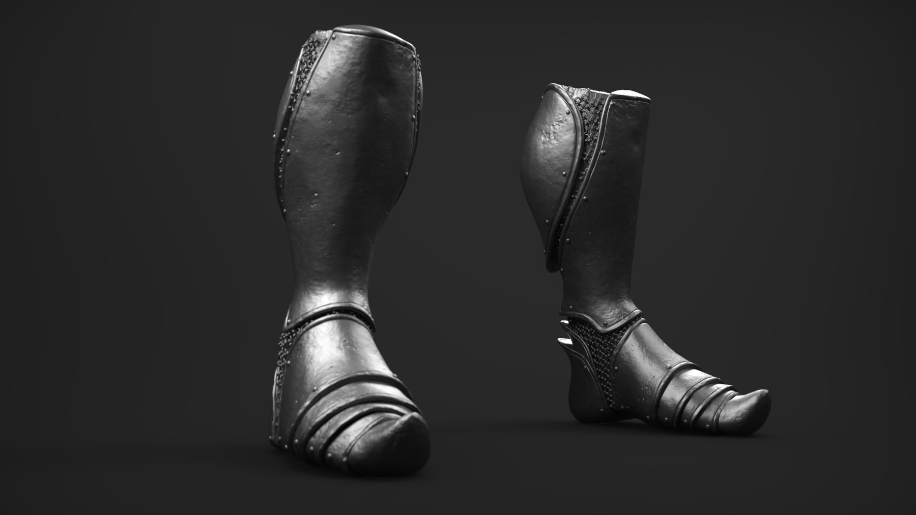 ArtStation - Set of Armored Footwear | Resources