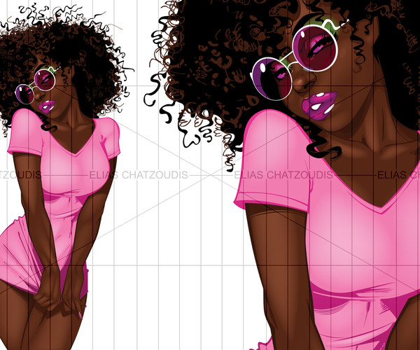 ArtStation - Pink Sweet Chocolate(Vector) | Artworks