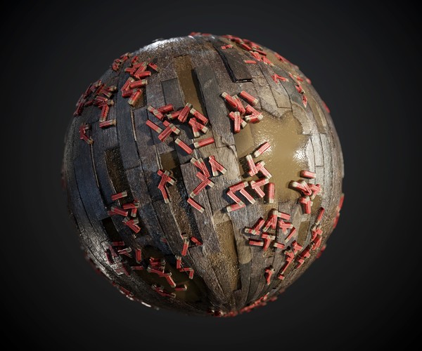 ArtStation - Wood Floor Shotgun Shells Seamless PBR Texture | Game Assets