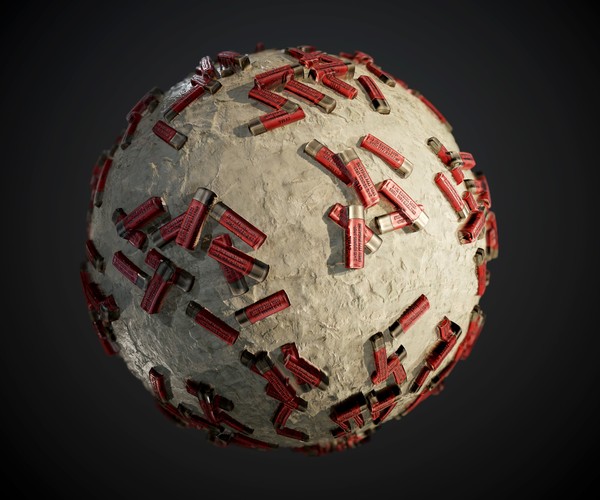 ArtStation - Concrete Floor Shotgun Shells Seamless PBR Texture | Game ...