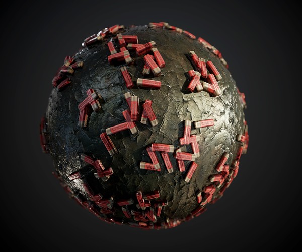 ArtStation - Metal Painted Green Shotgun Shells Seamless PBR Texture ...