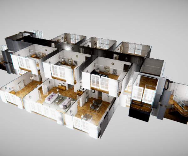 ArtStation - HQ Modular Modern Interior | Game Assets