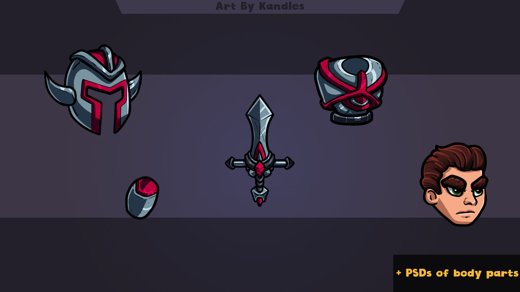 ArtStation - 2D Fantasy Human Knight | Game Assets