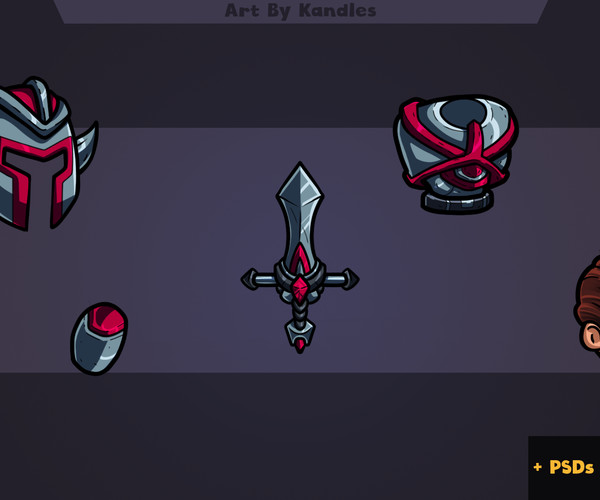 ArtStation - 2D Fantasy Human Knight | Game Assets