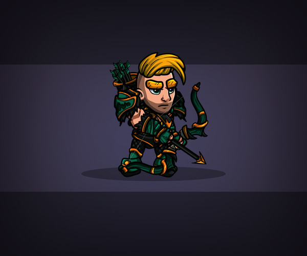 ArtStation - 2D Fantasy Human Hunter | Game Assets