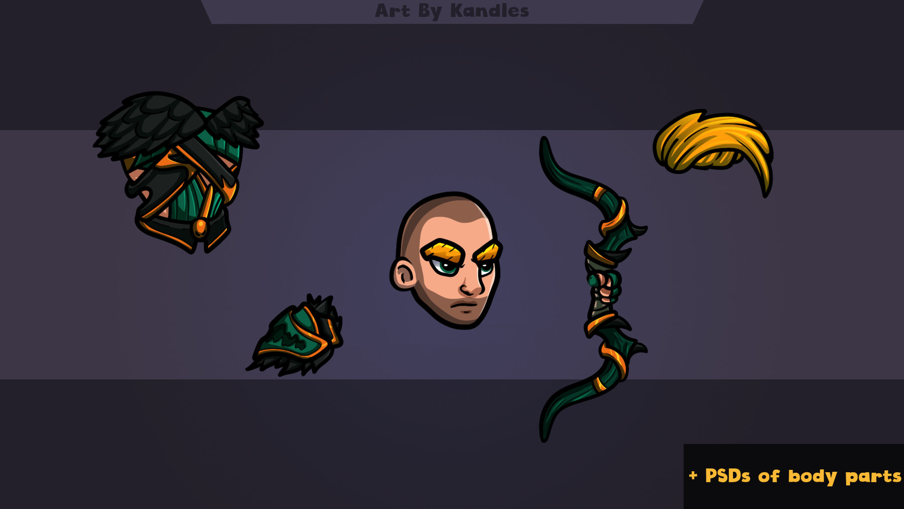 ArtStation - 2D Fantasy Human Hunter | Game Assets