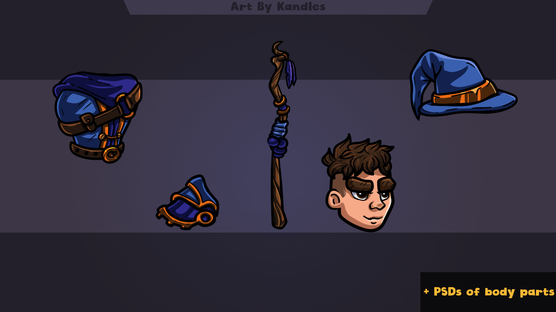 ArtStation - 2D Fantasy Human Mage | Game Assets