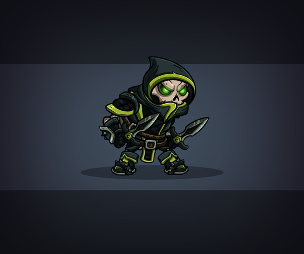 ArtStation - 2D Fantasy Skeleton Bandit | Game Assets