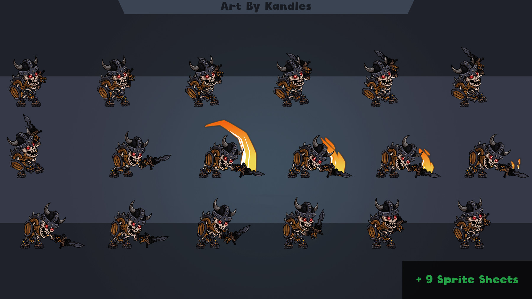 ArtStation - 2D Fantasy Skeleton Warrior | Game Assets