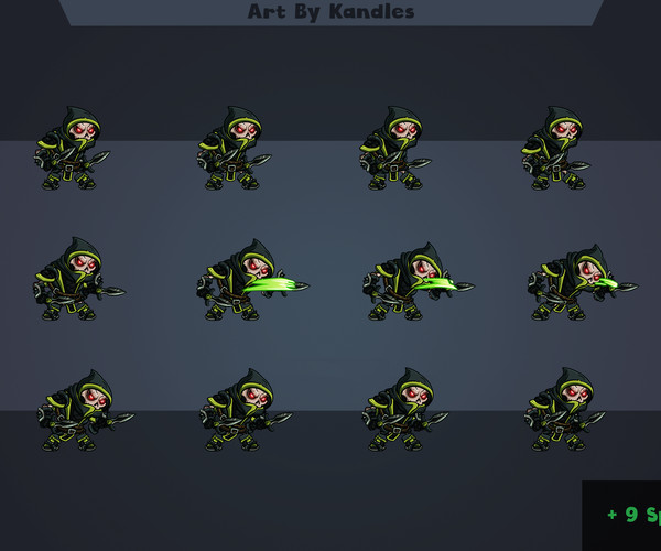 ArtStation - 2D Fantasy Skeleton Bandit | Game Assets