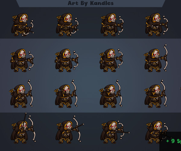 ArtStation - 2D Fantasy Skeleton Archer | Game Assets