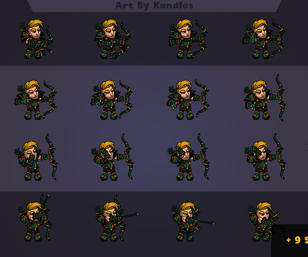 ArtStation - 2D Fantasy Human Heroes | Game Assets