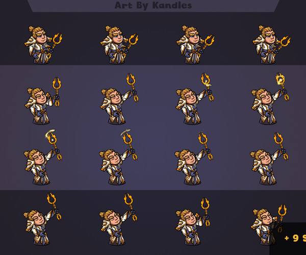 ArtStation - 2D Fantasy Human Heroes | Game Assets