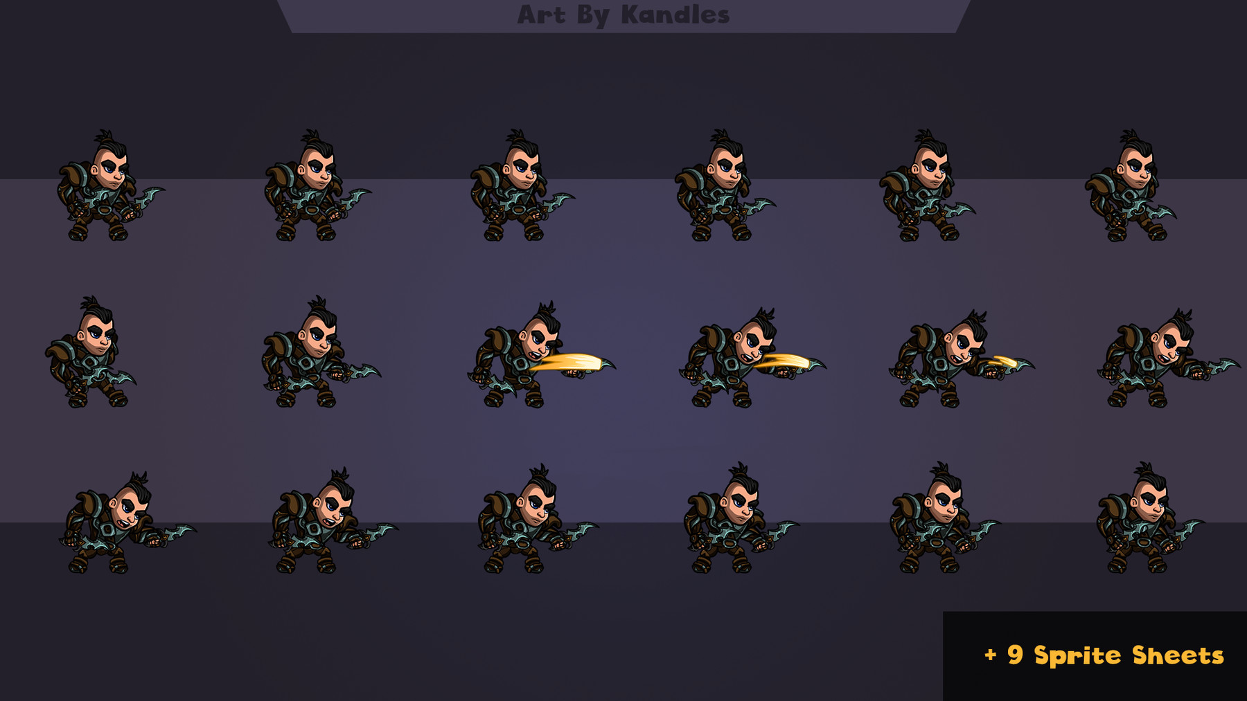 ArtStation - 2D Fantasy Human Heroes | Game Assets