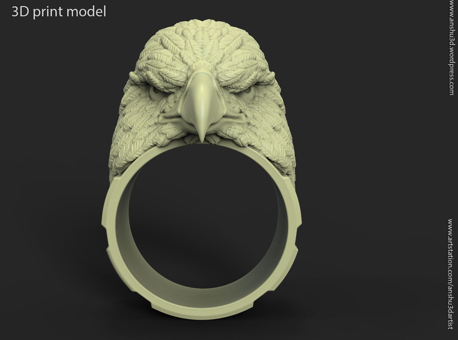 ArtStation - Eagle vol1 ring 3D print model | Resources