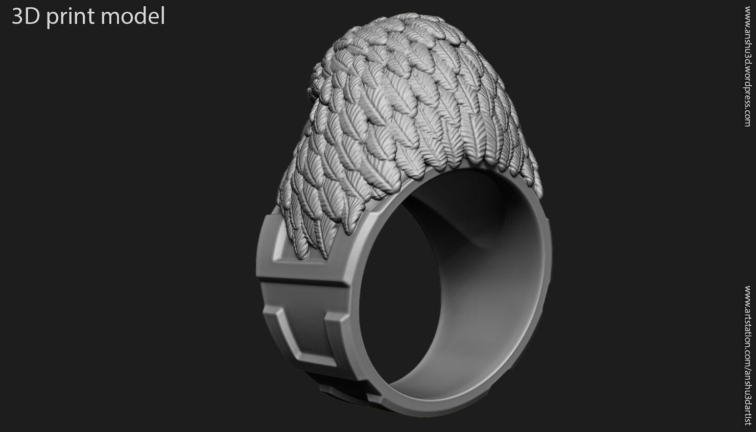ArtStation - Eagle vol1 ring 3D print model | Resources