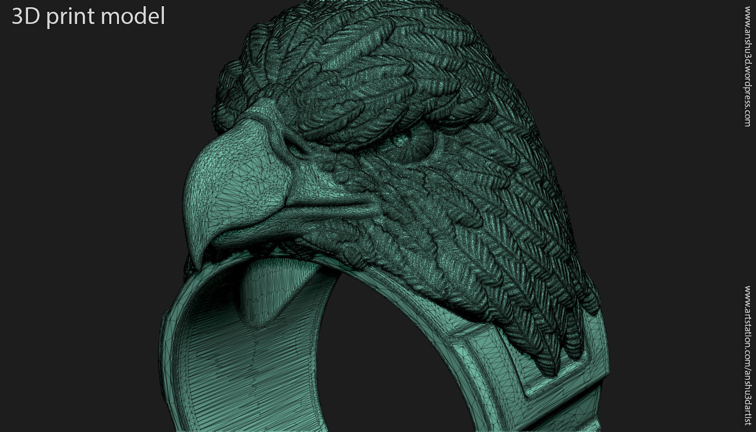 ArtStation - Eagle vol1 ring 3D print model | Resources