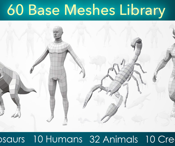 ArtStation - Library of 60 Base Meshes