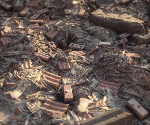 ArtStation - Rubble Pile Generator + 4k textures | Game Assets