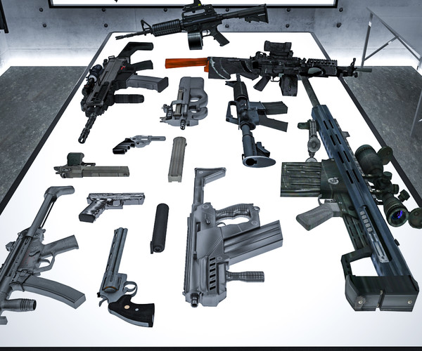 ArtStation - Weapons Storage Room 3D Interior | Game Assets