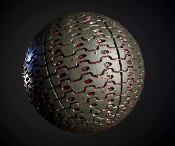 ArtStation - Tank Tread Guts Bloody Horror Metal Seamless PBR Texture ...