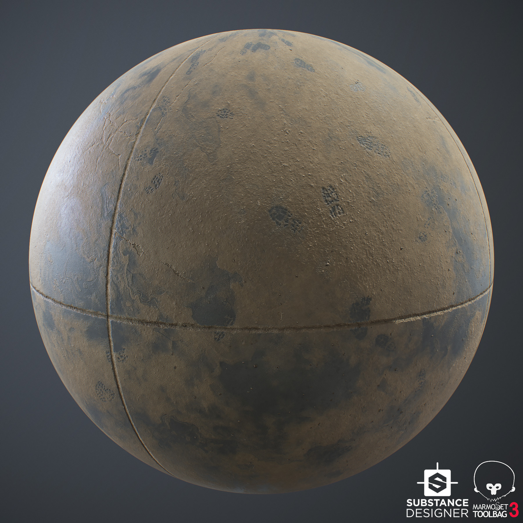 Justin Wagner - Dusty Concrete - Substance Designer Material