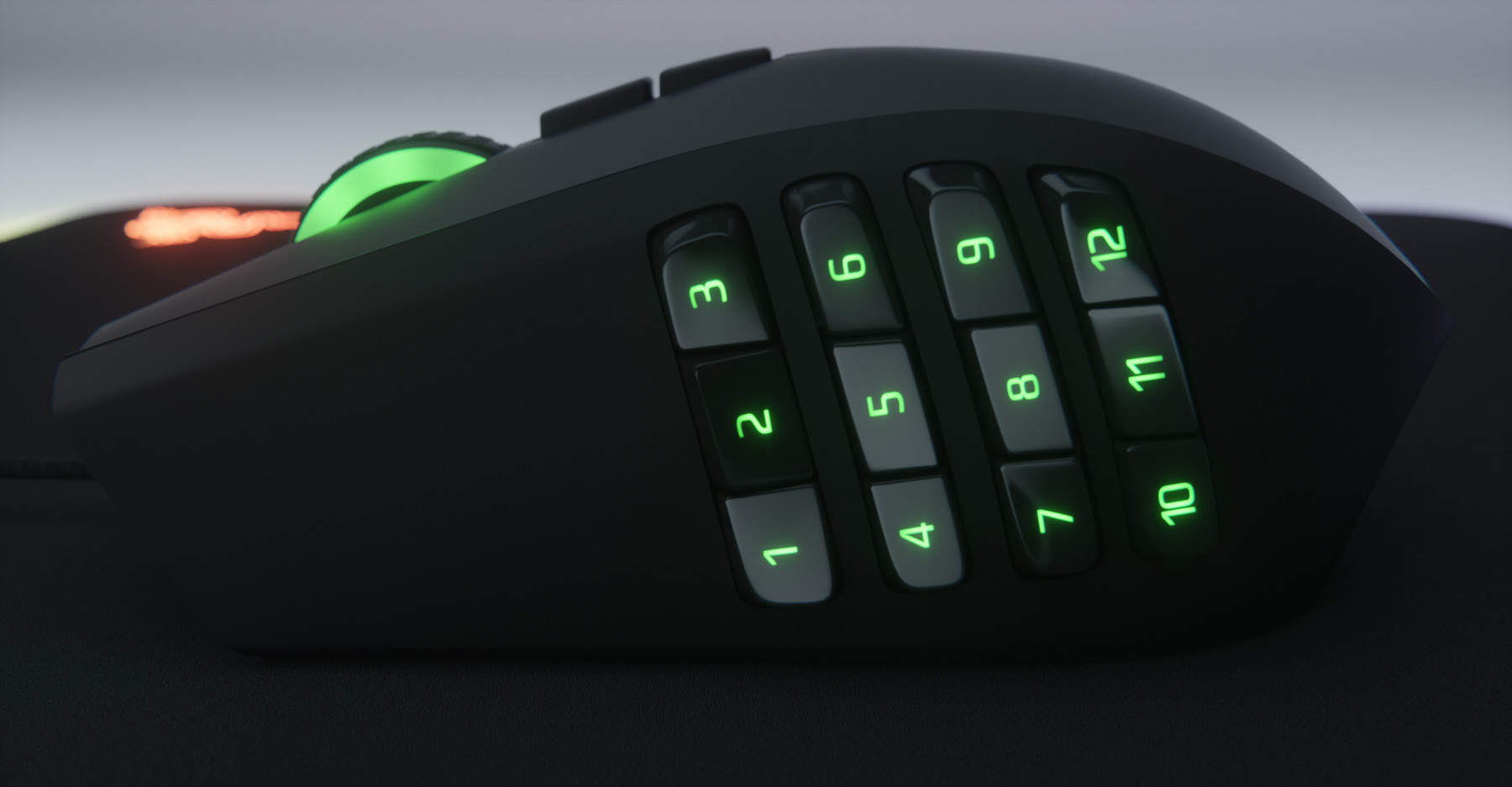 ArtStation - Razer Naga Chroma Firefly RGB Gaming Computer Mouse 3D ...