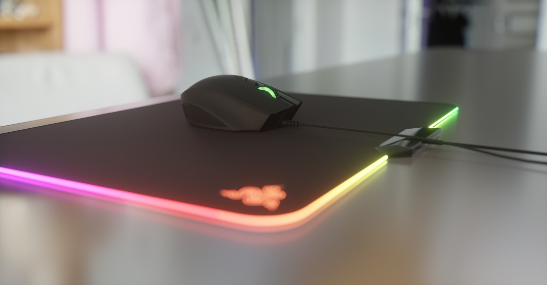 ArtStation - Razer Naga Chroma Firefly RGB Gaming Computer Mouse 3D ...