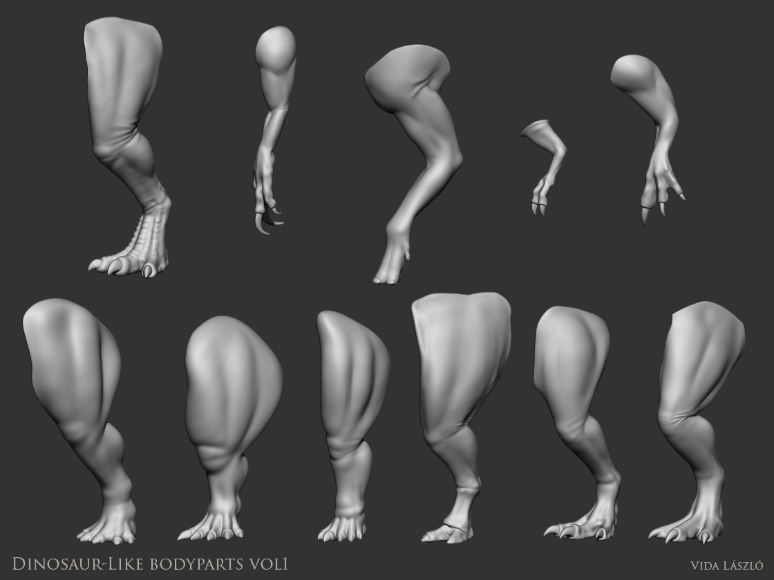 ArtStation - Dinosaur-like Bodyparts VOL01 | Resources