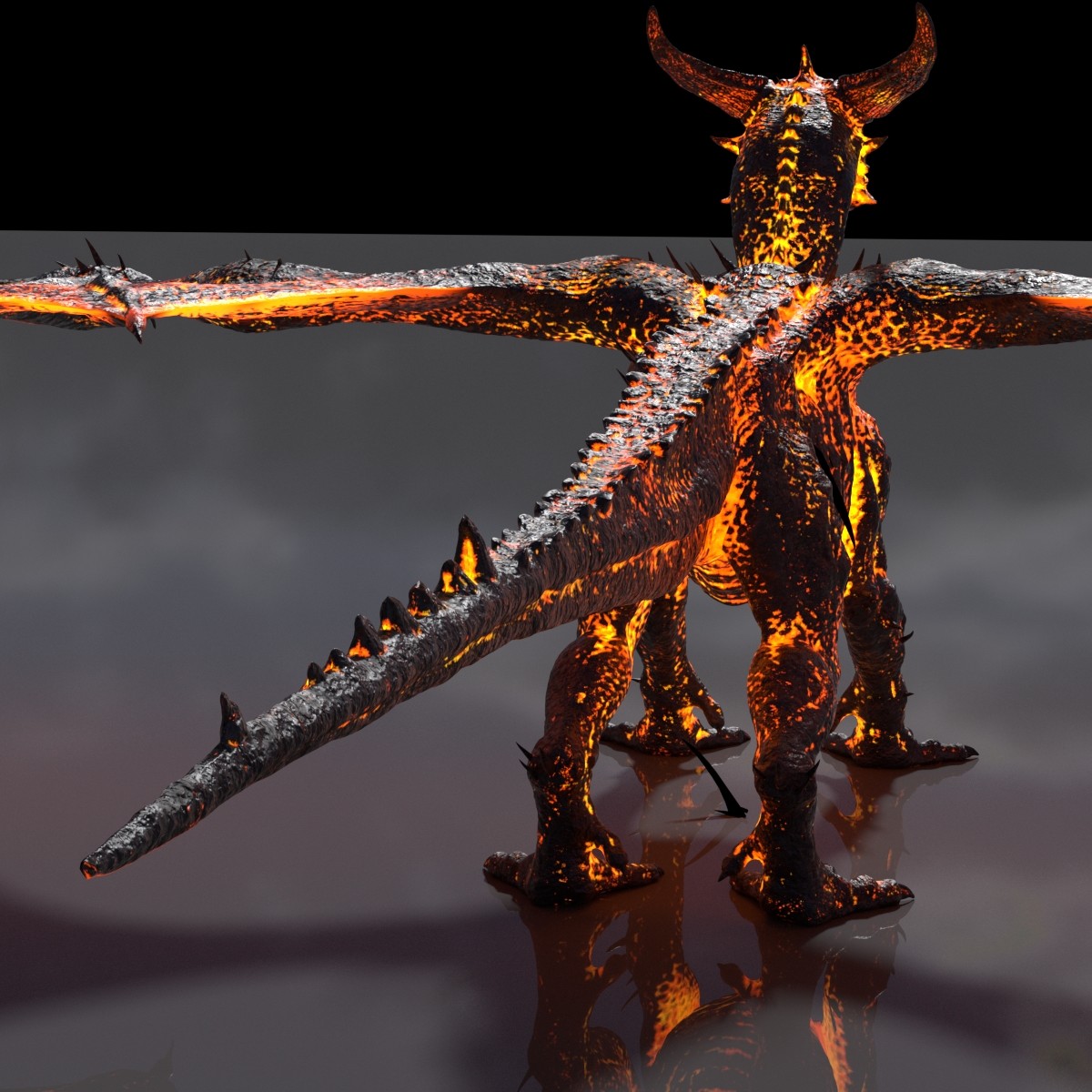 ArtStation - Stone Dragon Maya Rig | Game Assets