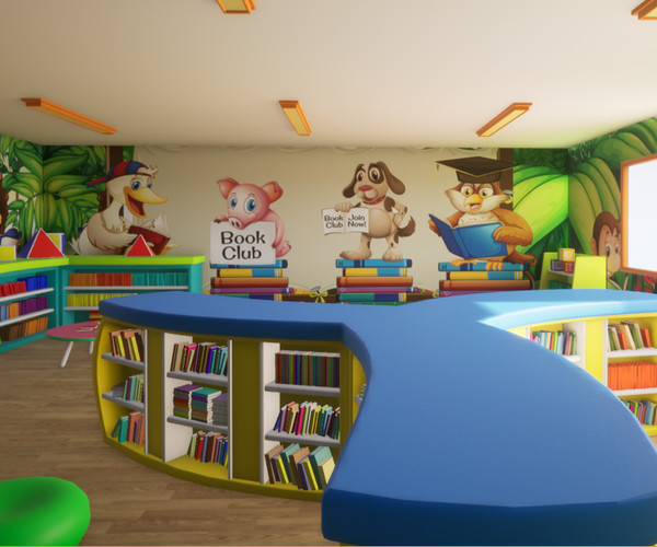 ArtStation - Asset - Cartoons - Library 3D model | Resources