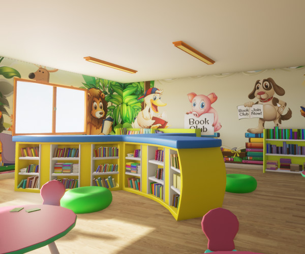 ArtStation - Asset - Cartoons - Library 3D model | Resources