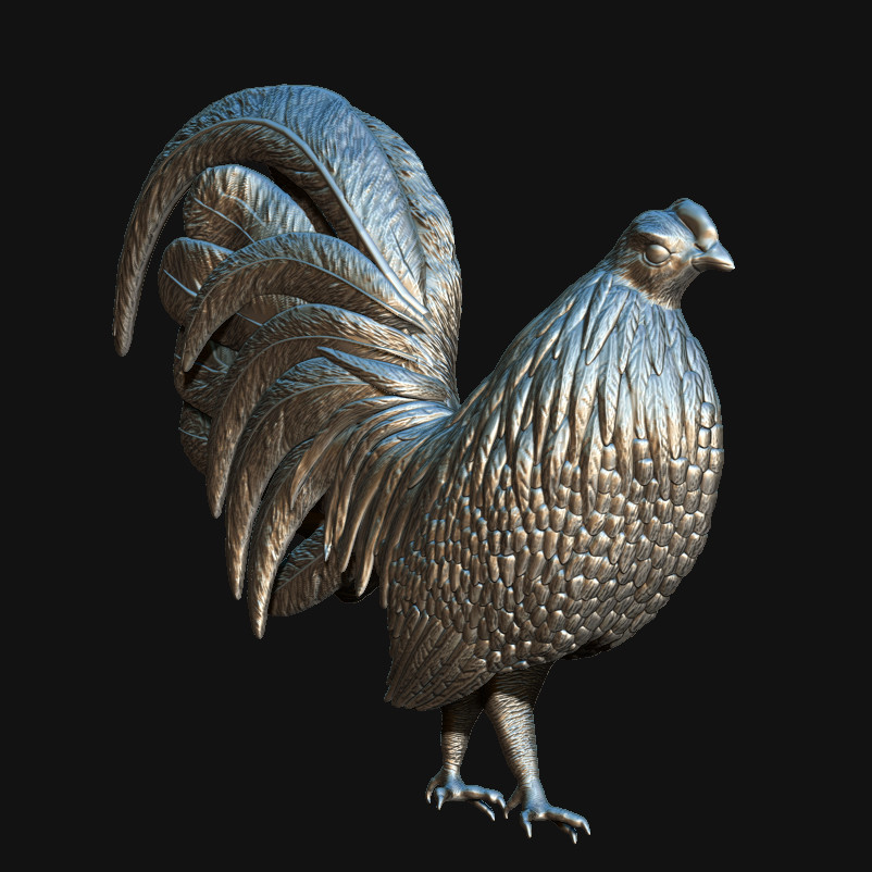 ArtStation - 3D Rooster ready for 3d print | Resources