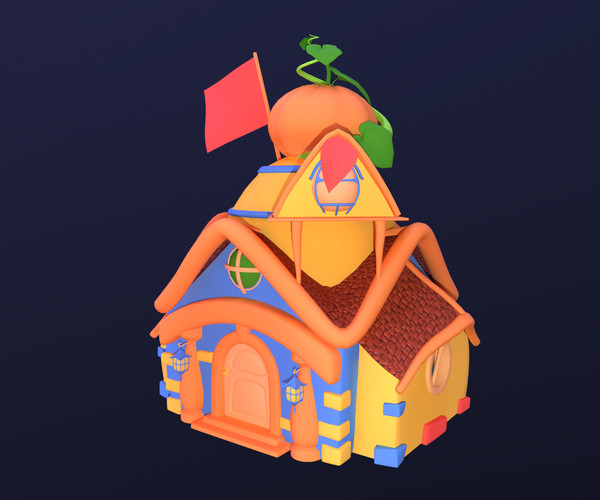 ArtStation - Asset - Cartoons - Background- House 03 - 3D Models ...